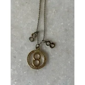 Unbranded | Jewelry | Gold Toned 8 Angel Number Circle Pendant Necklace ...